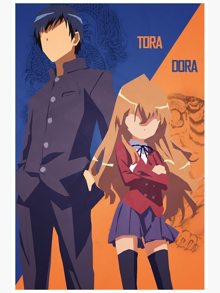 "Toradora Taiga Aisaka and Ryuji" Sticker for Sale by BIG-BAAZAR | Redbubble