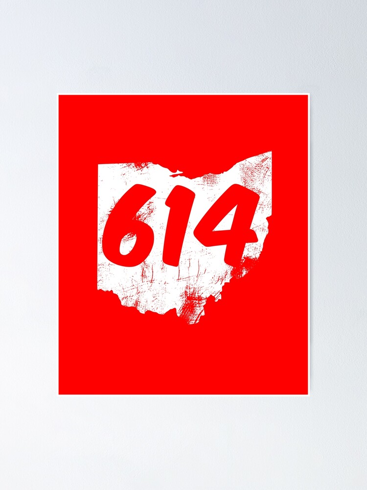 "614 Columbus Ohio area code " Poster by sjohnson612 | Redbubble