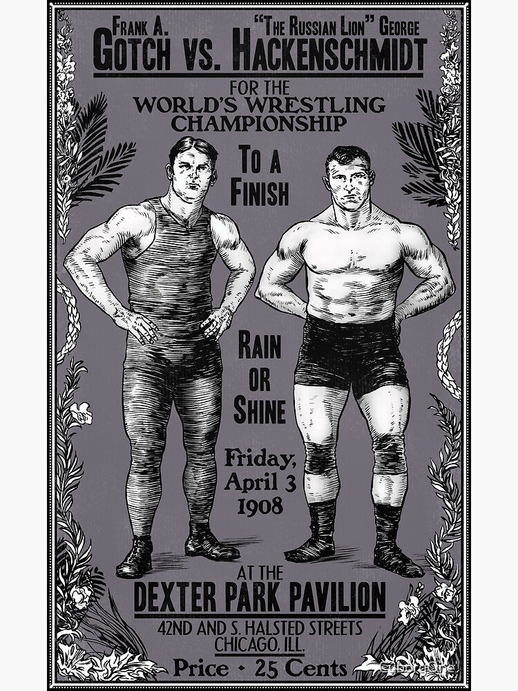 "Gotch vs. Hackenschmidt" Poster for Sale by CyborgOne | Redbubble