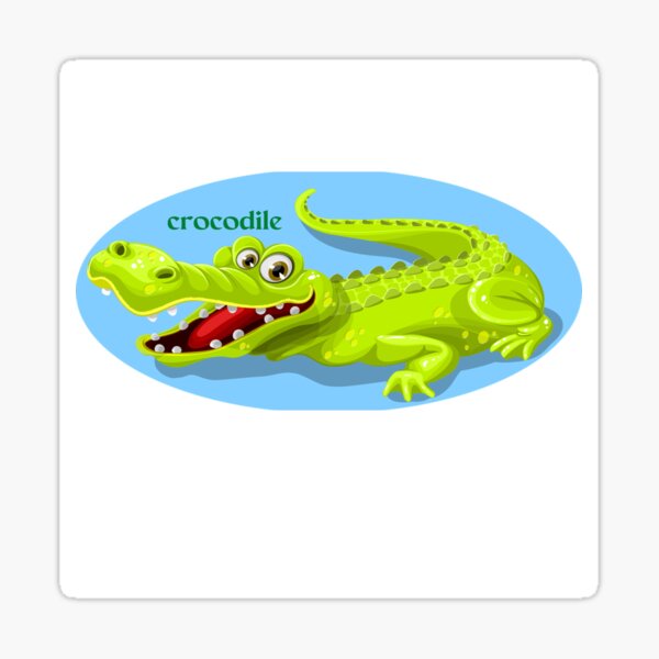 "wild crocodile but cute smiling " Sticker for Sale by hayrabie89 ...