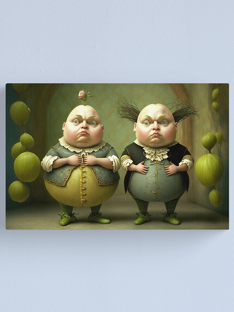 "Tweedledee and Tweedledum - The Alice in Wonderland Collection" Canvas ...