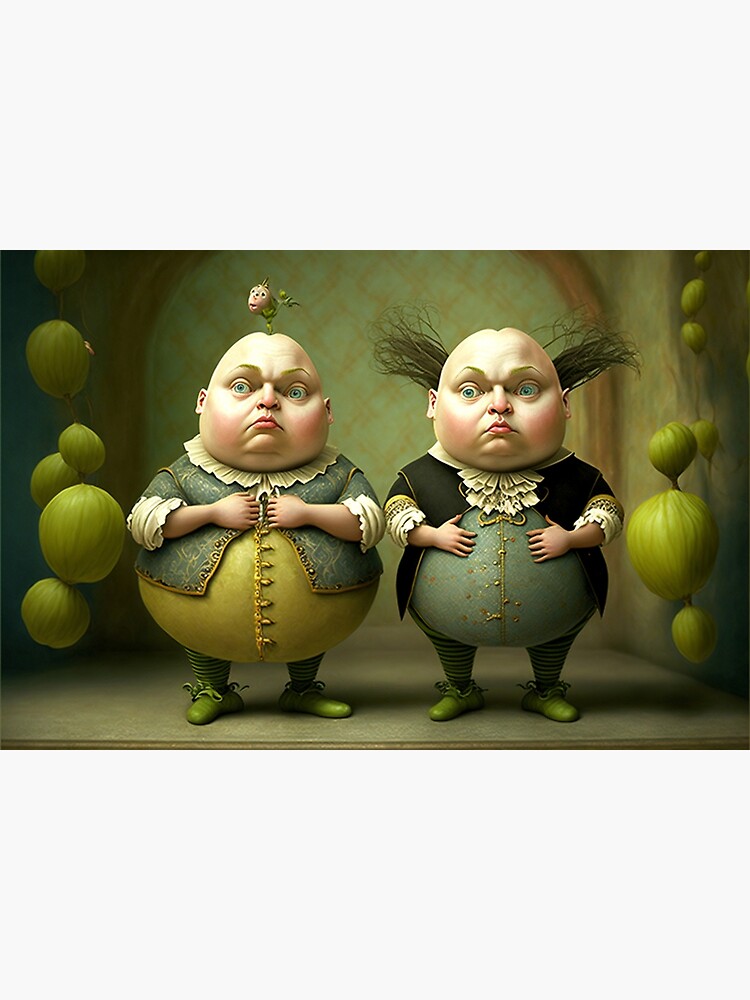 "Tweedledee and Tweedledum - The Alice in Wonderland Collection" Canvas ...