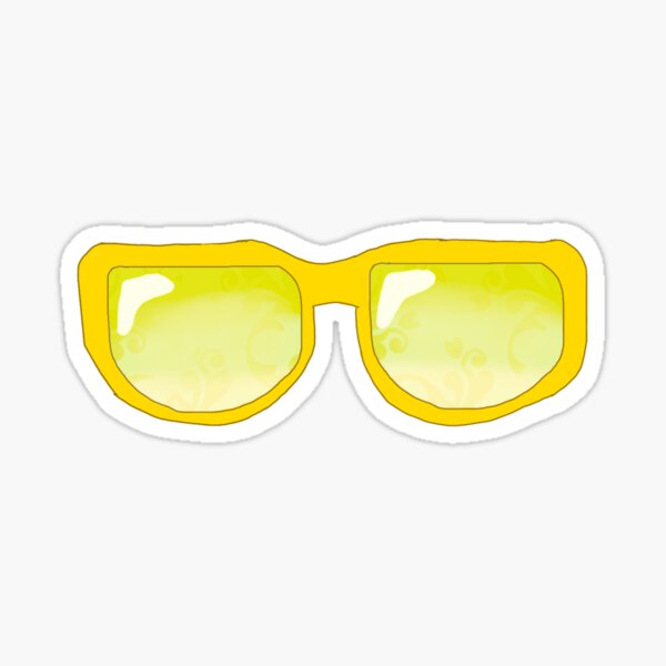 "Yellow Sunglasses " Sticker for Sale by Usagicollection | Redbubble