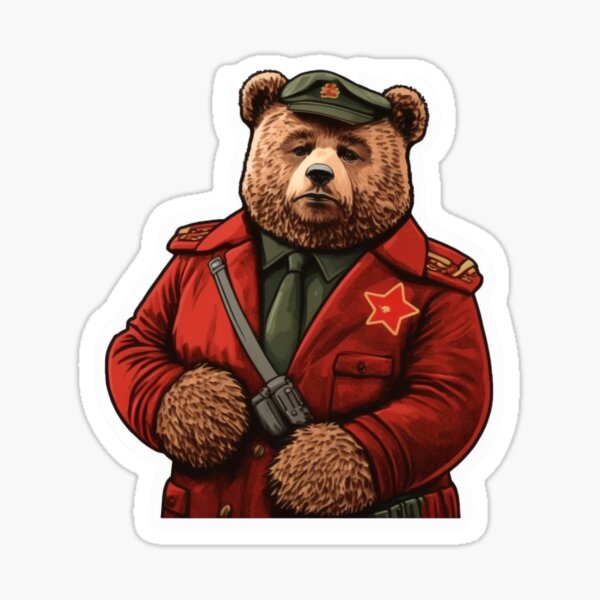 "comrade bear" Sticker for Sale by hoffe-e | Redbubble