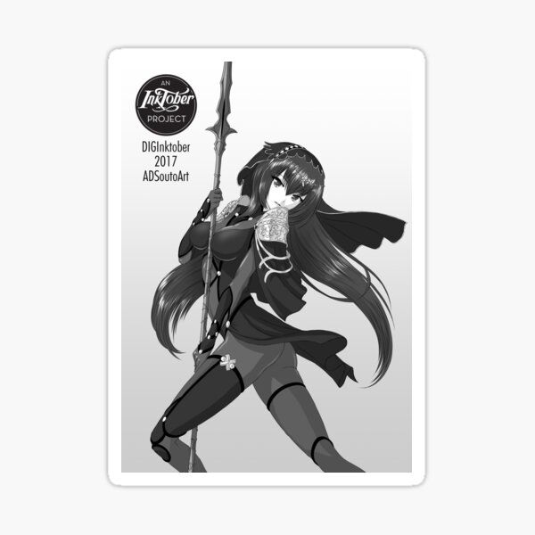 "Scathach" Sticker by adsoutoart | Redbubble