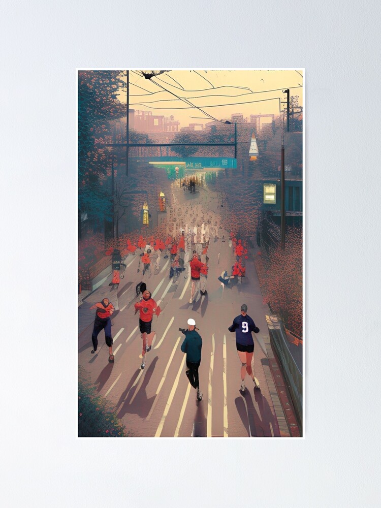"The Boston Marathon" Poster for Sale by placesonearth | Redbubble