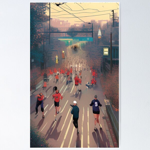 "The Boston Marathon" Poster for Sale by placesonearth | Redbubble