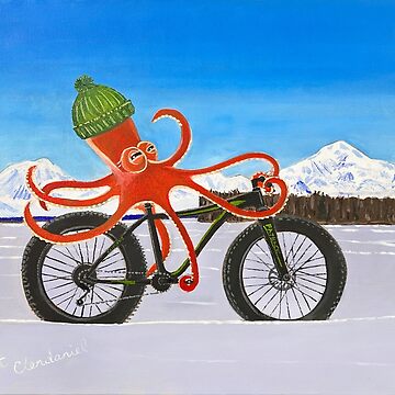 "Octopus Riding Fat Bike Oil Painting by Alaskan Artist Scott ...
