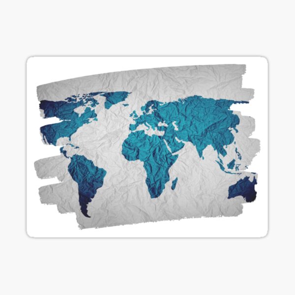 "cute world map " Sticker for Sale by amandarserenas | Redbubble