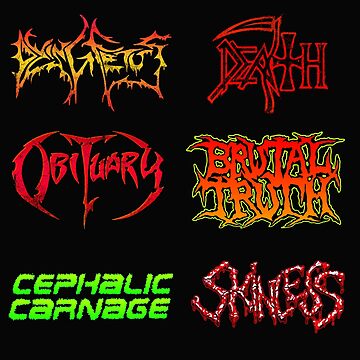 "Old School Death Metal Band Sticker Pack" Classic T-Shirt for Sale by ...