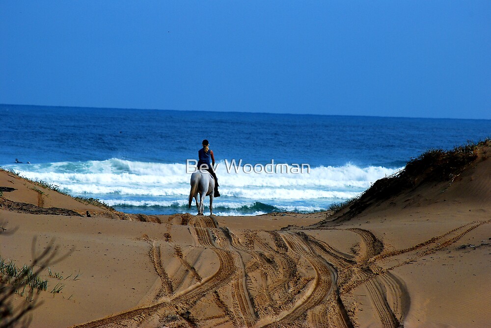 "Horse Riding - Birubi Point NSW" by Bev Woodman | Redbubble