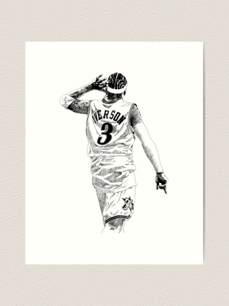 Allen Iverson Tegninger Til Fargelegging Scribbled Allen Iverson NBA