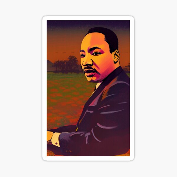 "Martin Luther King Portrait" Sticker for Sale by Aryabek | Redbubble