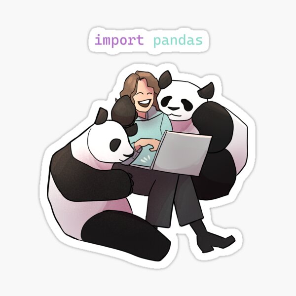 "import pandas" Sticker for Sale by dustydells | Redbubble