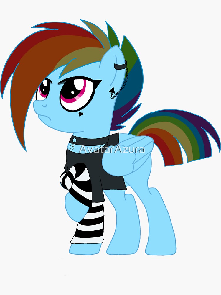 "Emo rainbowdash" Sticker for Sale by AvatarAzura | Redbubble