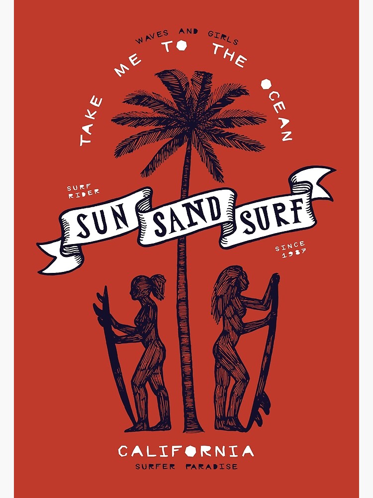 "Sun Sand Surf" Poster for Sale by BabylonVibes | Redbubble