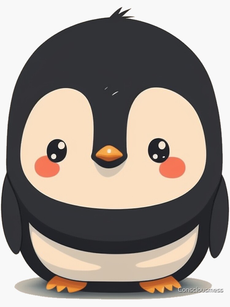 "Chibi penguin" Sticker for Sale by Consciousmess | Redbubble