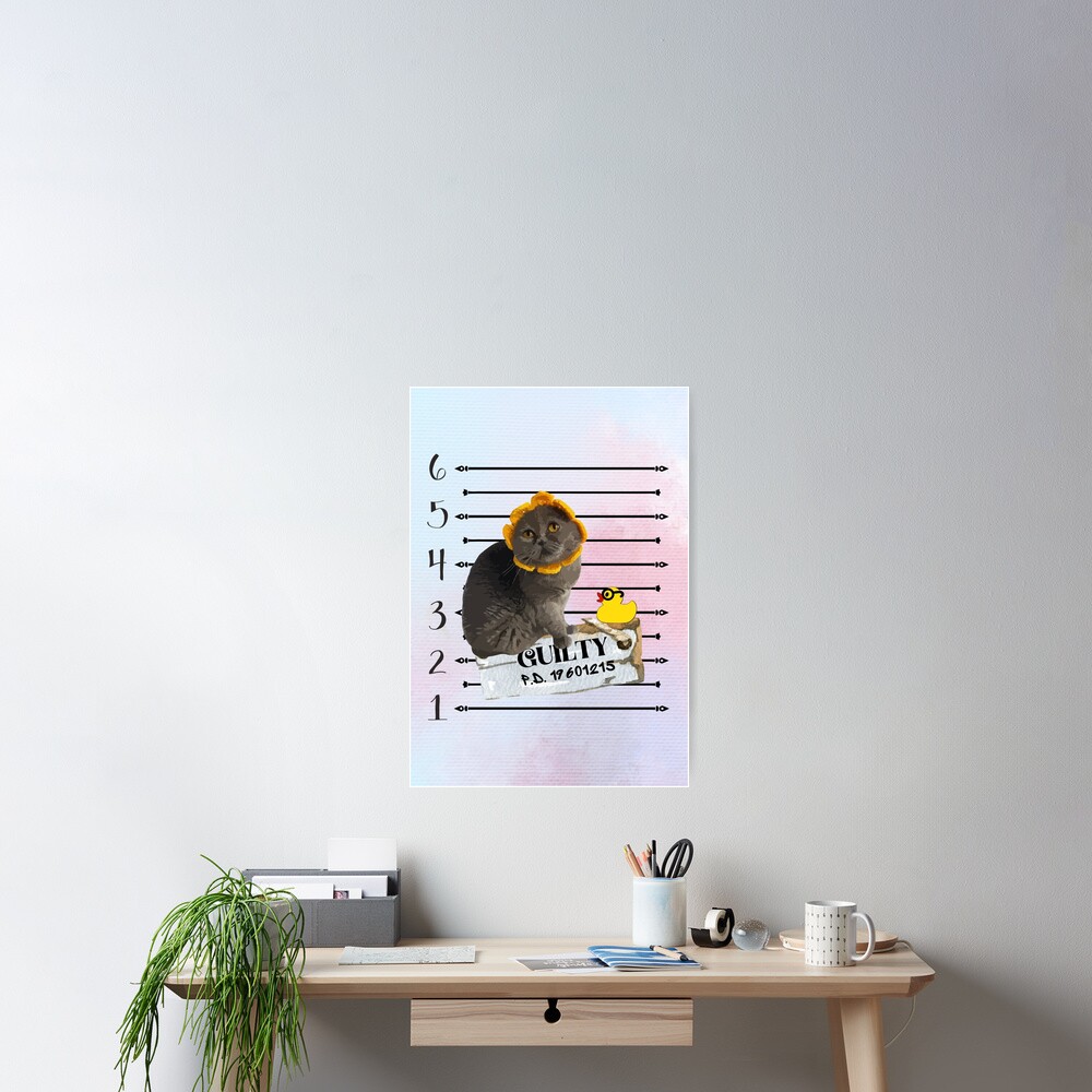 "My beautiful Russian Blue is guilty" Poster for Sale by Bellemolly ...