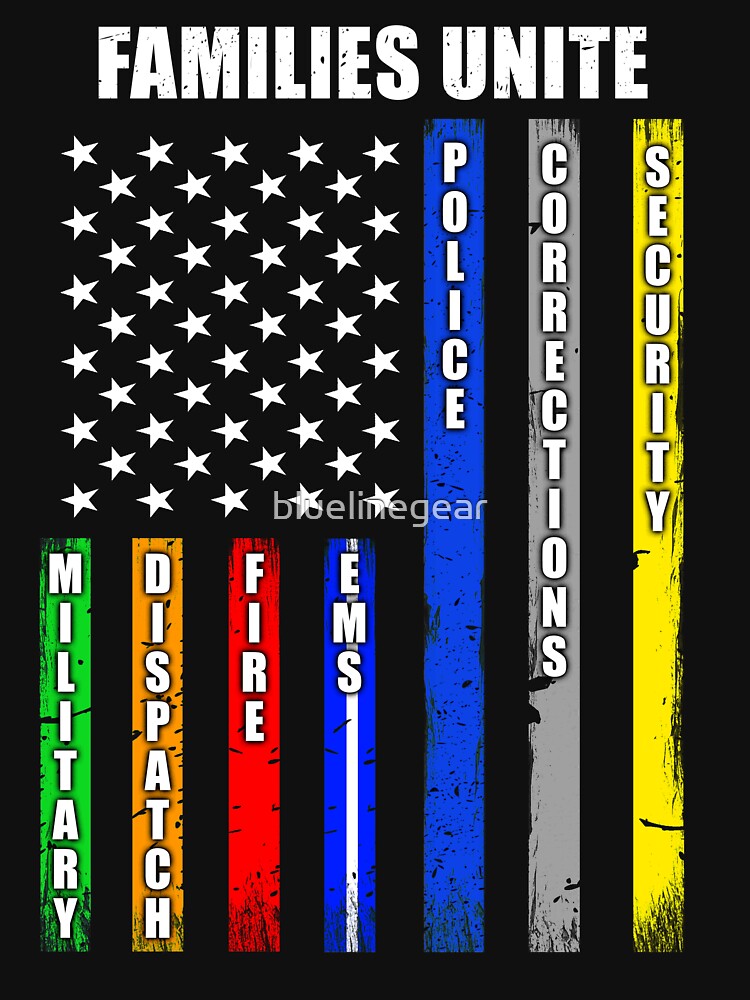 "Emergency Services Flag" T-shirt by bluelinegear | Redbubble