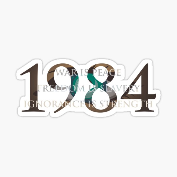 "Nineteen Eighty-Four [1984]" Sticker for Sale by Drazhen | Redbubble