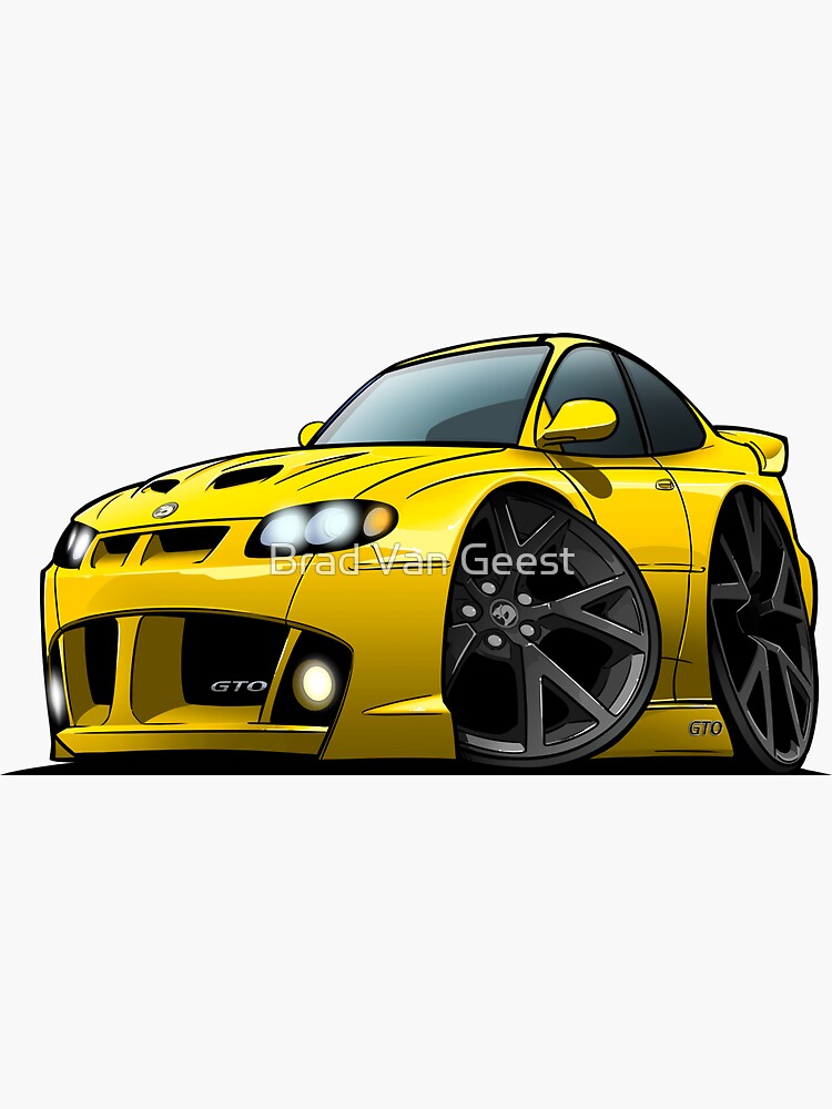 "Holden GTO Monaro Cartoon Car" Sticker for Sale by Brad Van Geest ...