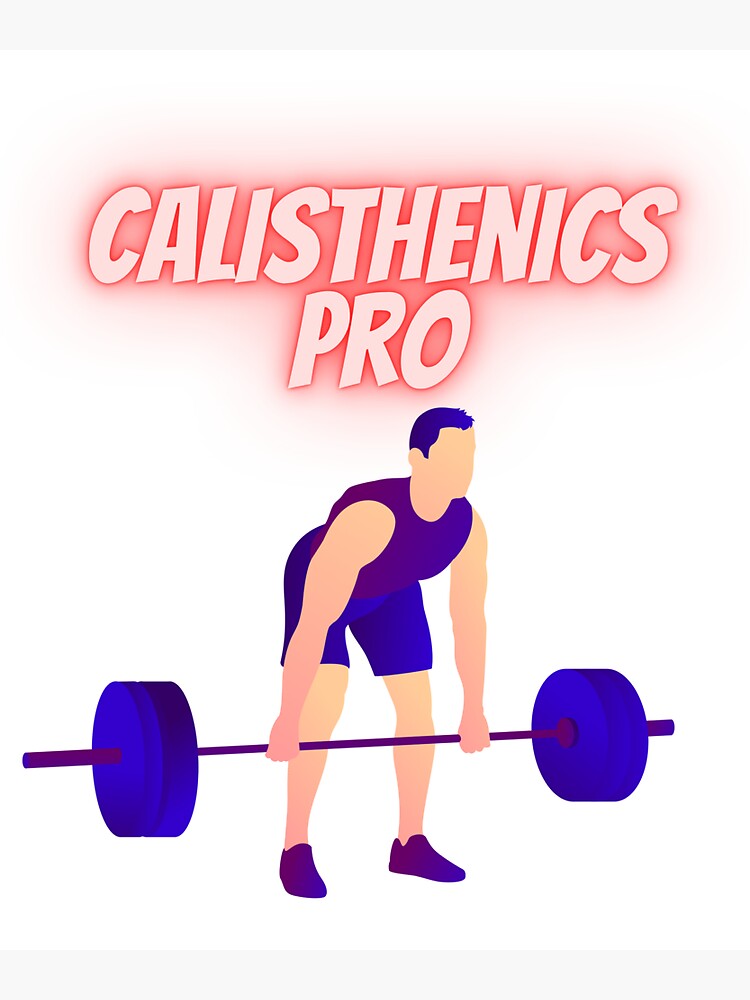 "calisthenics Pro-inspirational motivation white background" Sticker ...