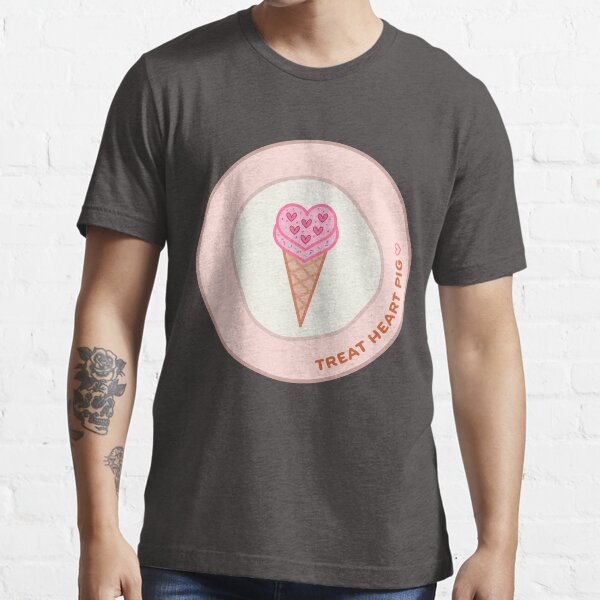 "Treat Heart Pig Caring Cousin Badge " T-shirt for Sale by brittanykald ...