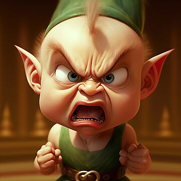 "Angry Little Christmas Elf" Sticker for Sale by amazing1designs ...