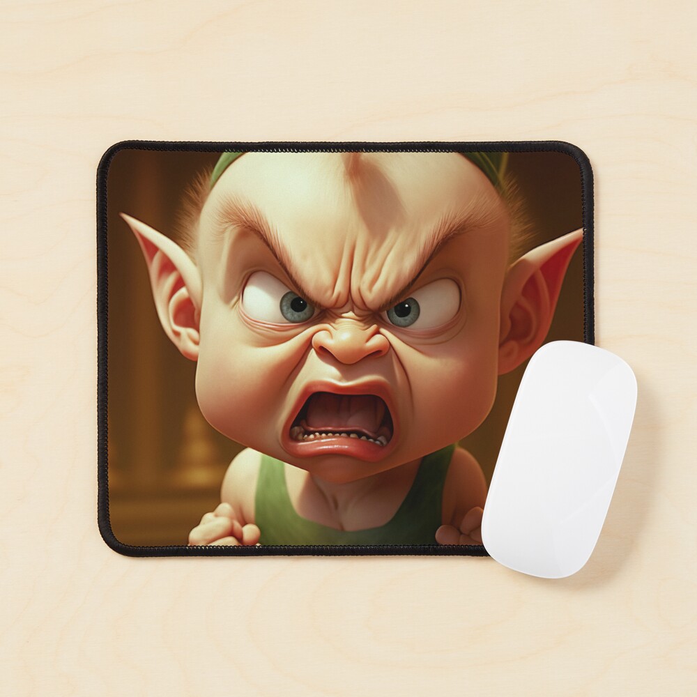 "Angry Little Christmas Elf" Sticker for Sale by amazing1designs ...
