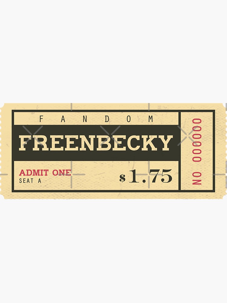 "vintage ticket to freenbecky ship fandom" Sticker for Sale by 13oun ...