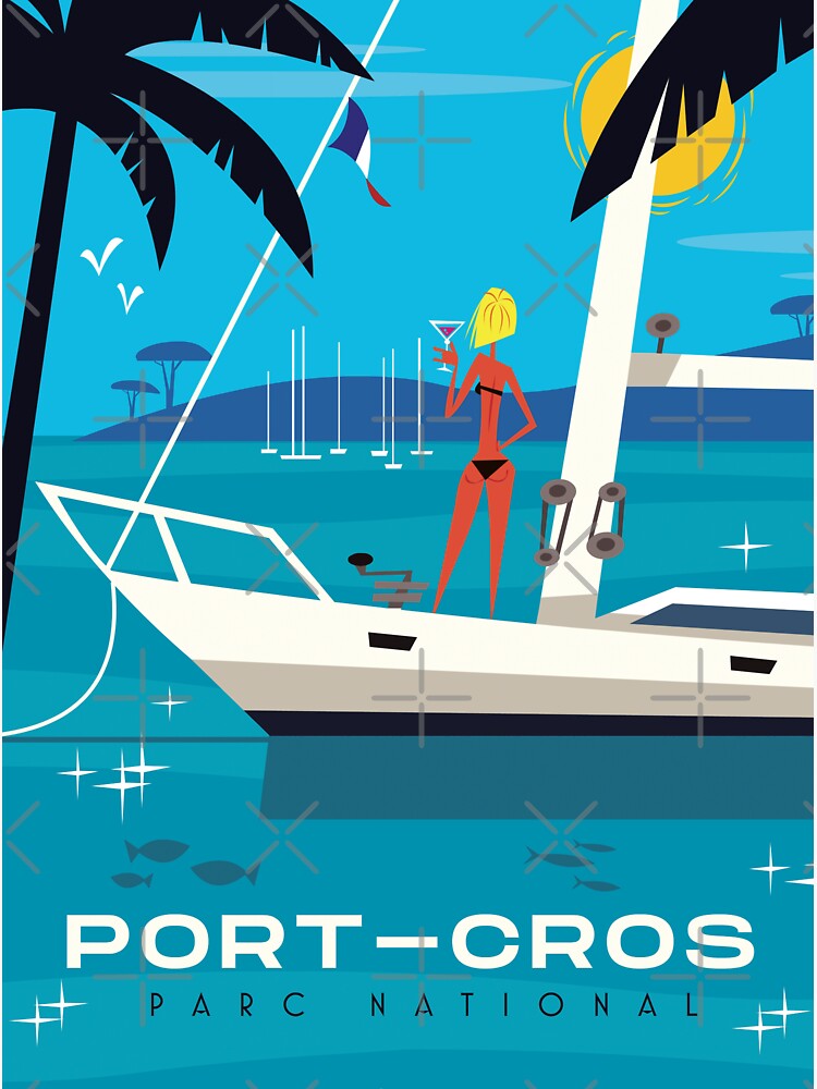 "Port-Cros poster" Sticker for Sale by GAGodel | Redbubble