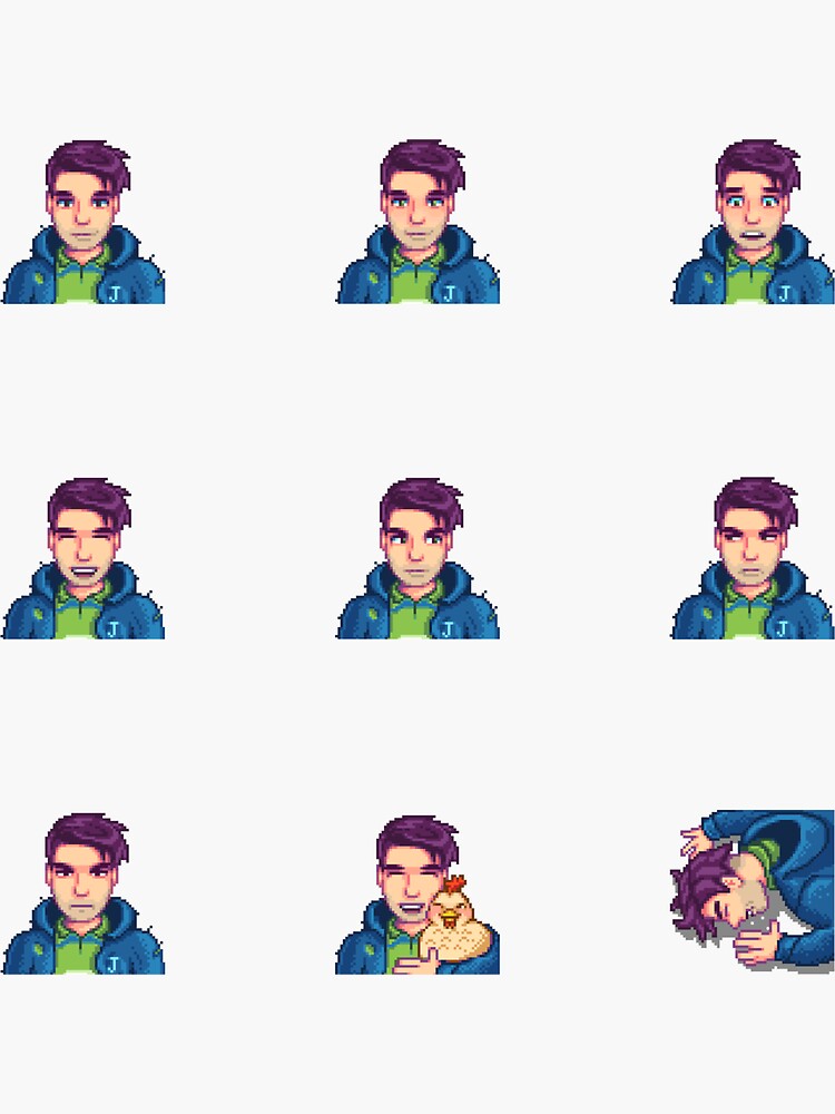 "Stardew Valley – Shane Portrait Pack" Sticker for Sale by little ...