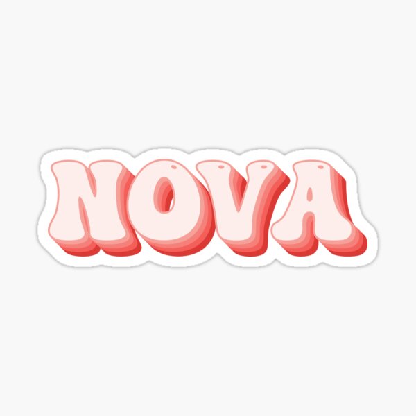Pegatina «Nova - Nombre» de kindxinn | Redbubble