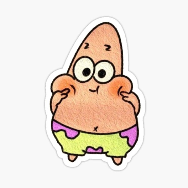 "PATRICK STAR FANS ART " Sticker for Sale by hayzeniif | Redbubble