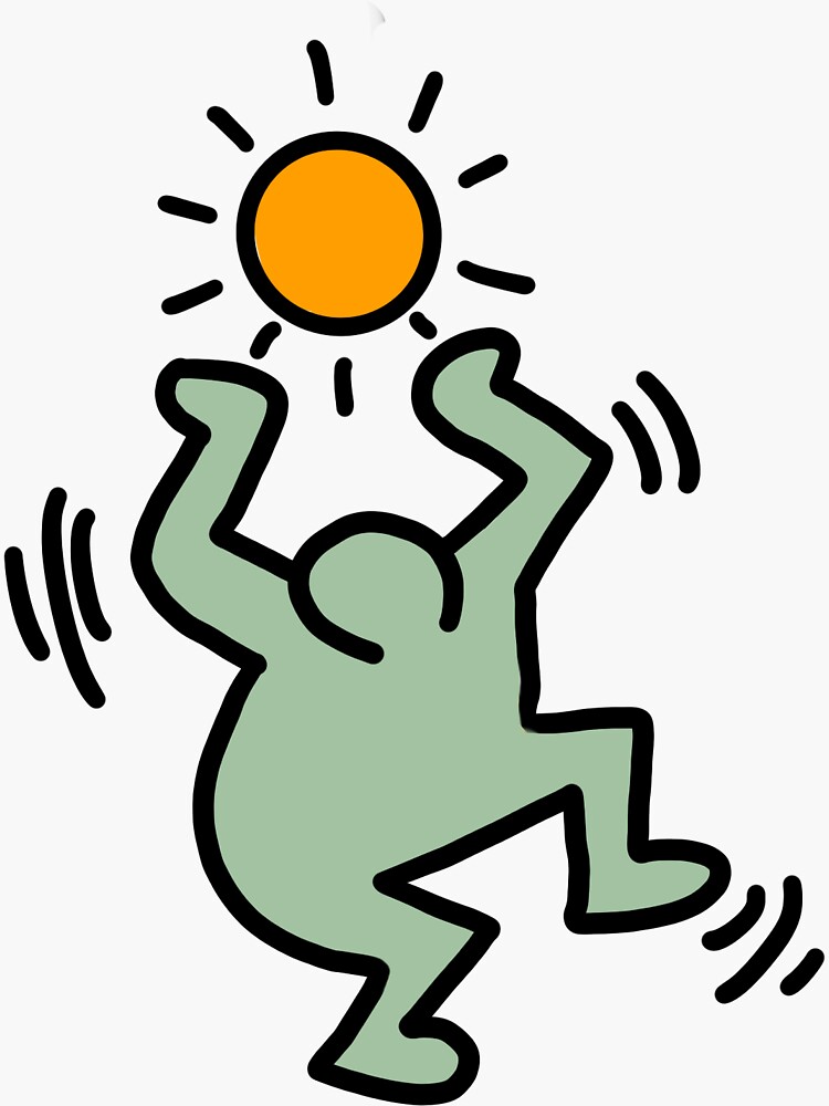 "dancing man" Sticker by pauline2074 | Redbubble