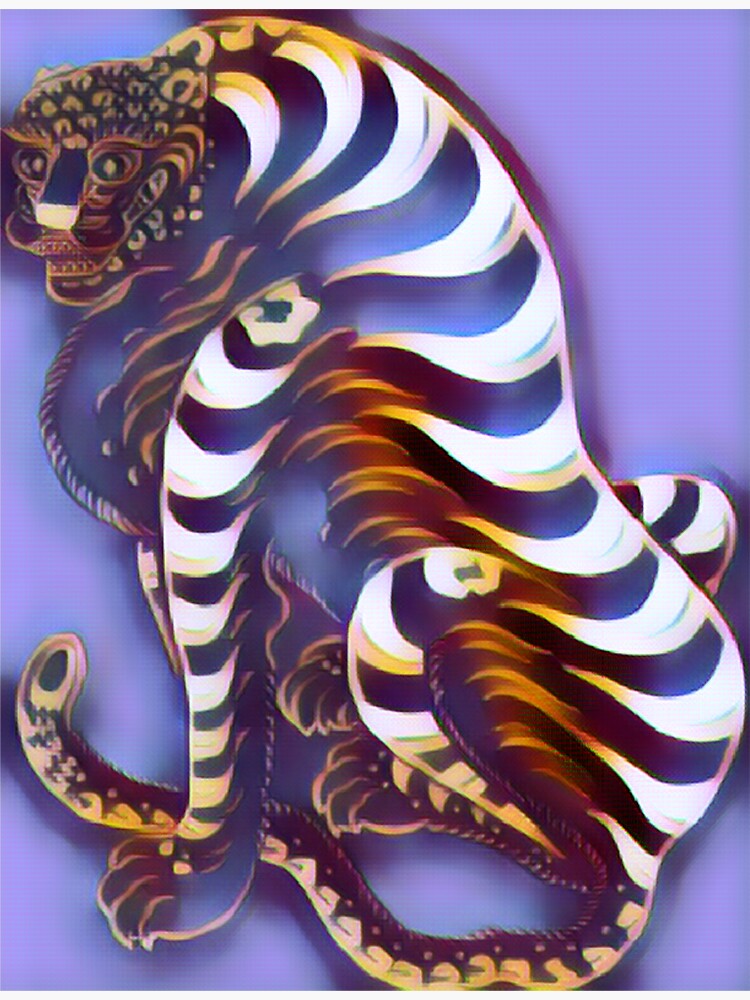 "Tiger Screen Wild-art" Sticker for Sale by ThePaperTrain | Redbubble