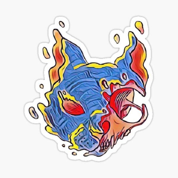 "Acid Cat Face" Sticker for Sale by LazyStreetPup | Redbubble