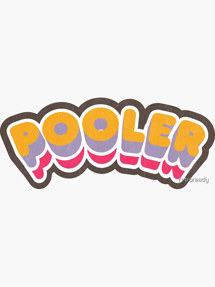 "Pooler, GA | Retro Curve" Sticker for Sale by retroready | Redbubble