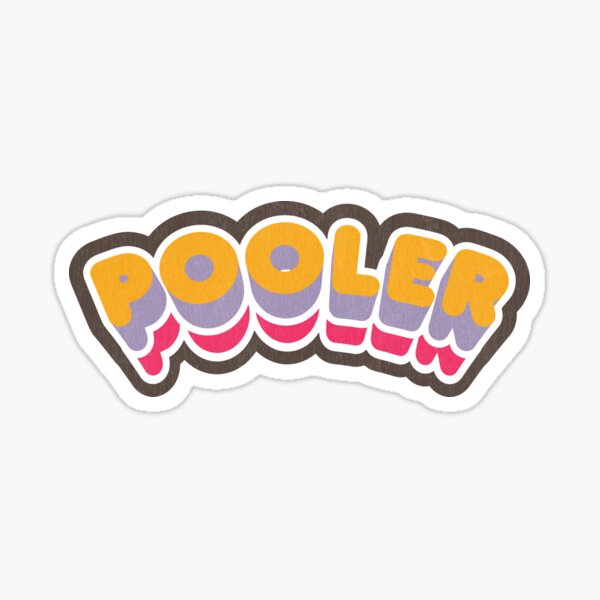 "Pooler, GA | Retro Curve" Sticker for Sale by retroready | Redbubble