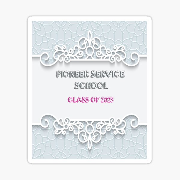 "PIONEER SERVICE SCHOOL 2023 Spiral Notebook" Sticker for Sale by ...