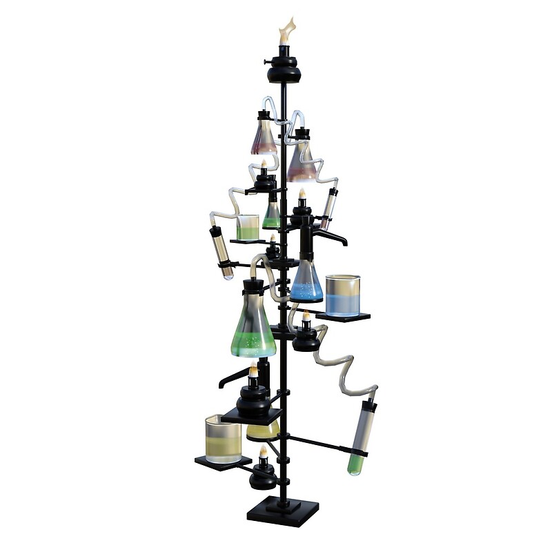 "Chemistree Christmas Tree in Lab Glassware" by sciencenotes | Redbubble