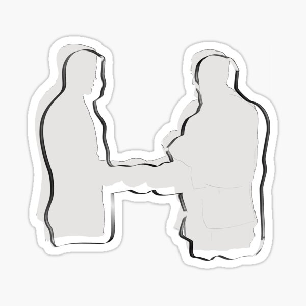 "Shake hands." Sticker for Sale by robelf | Redbubble