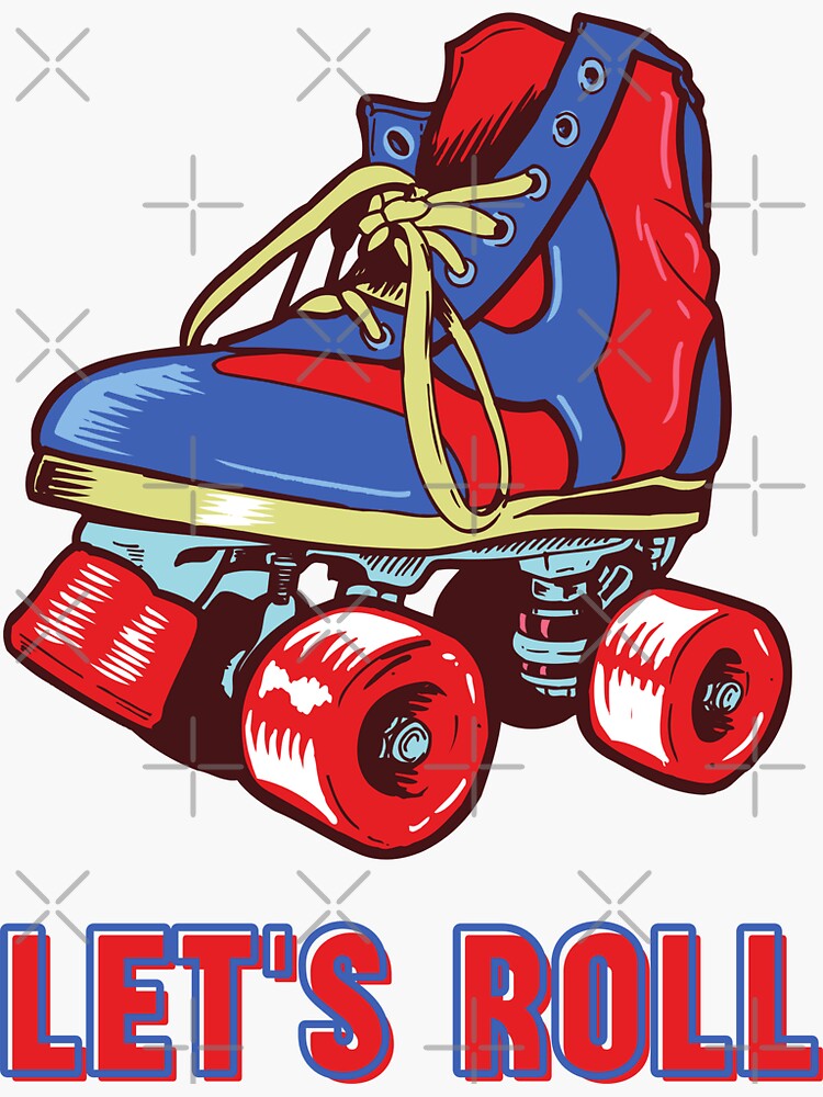 "let's roll" Sticker for Sale by addict2reading | Redbubble