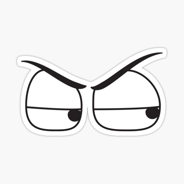 "Angry looking comic eyes" Sticker for Sale by Silvergard | Redbubble