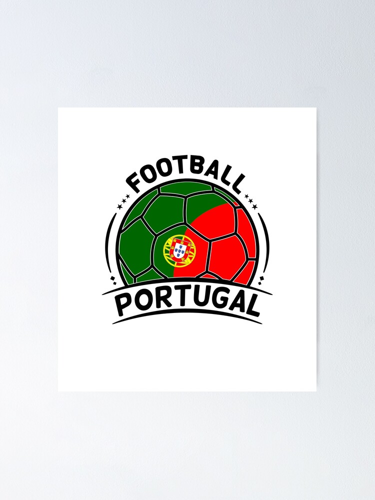 Póster «Equipo de fútbol de Portugal Bandera de Portugal dentro de un ...