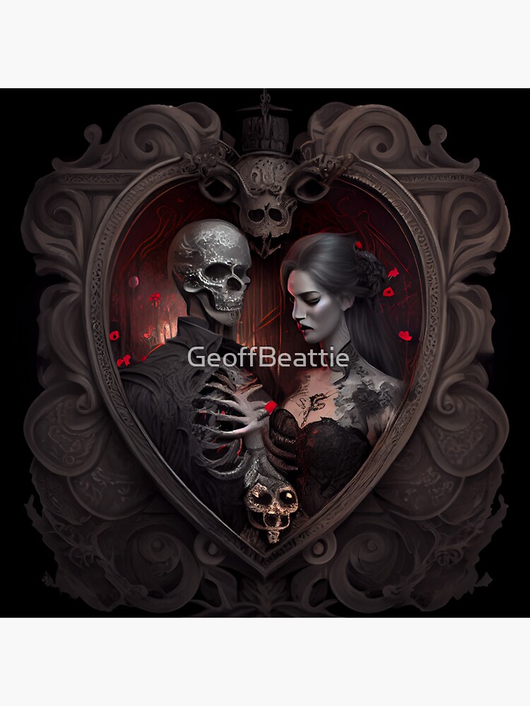 "Gothic valentine, gothic image, gothic art" Sticker for Sale by ...