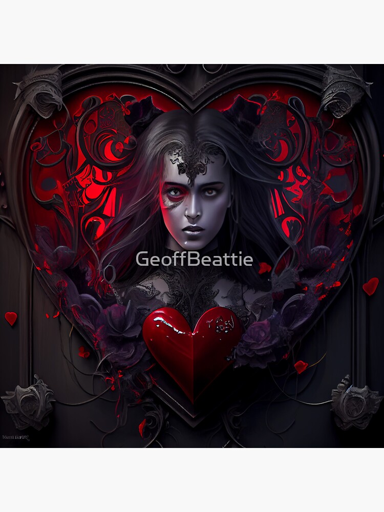 "Gothic valentine, gothic image, gothic art" Sticker for Sale by ...