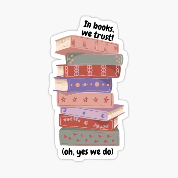 "In Books We Trust, Cute Bookworm Gift Ideas, Aesthetic Book Lover Must ...