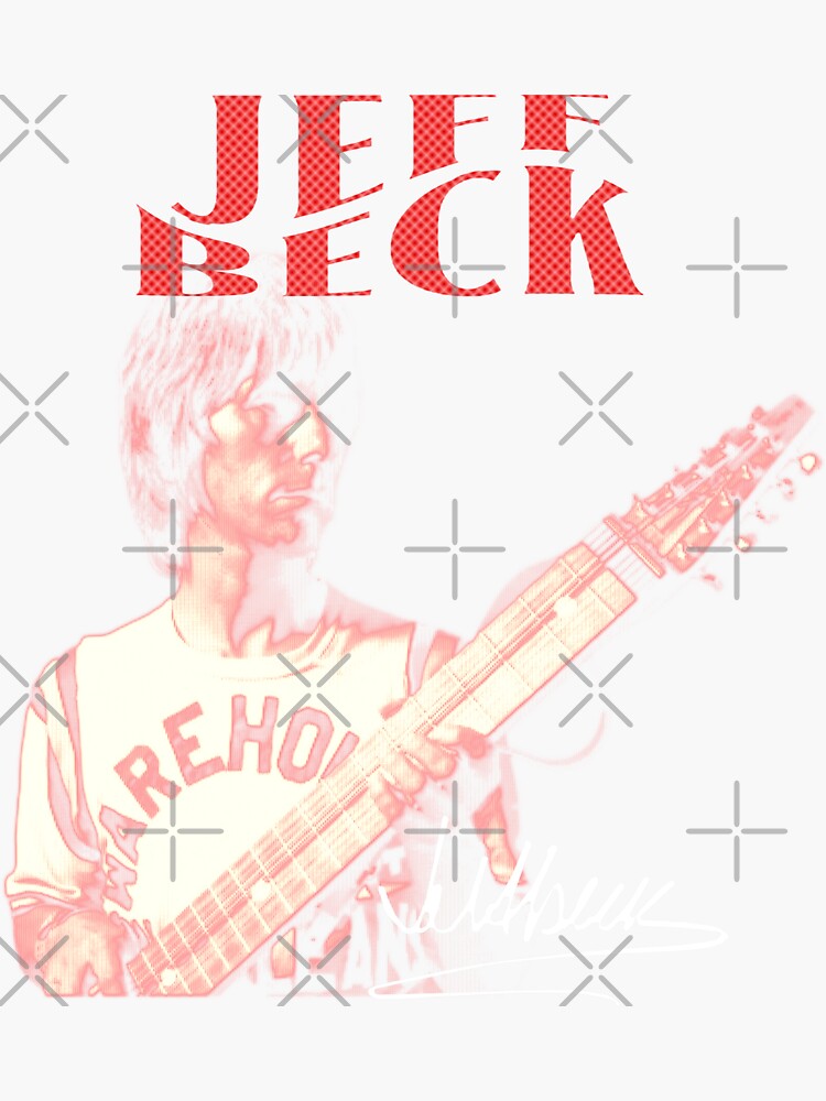 "jeff beck the legend vintage art style" Sticker for Sale by Minima-Art ...
