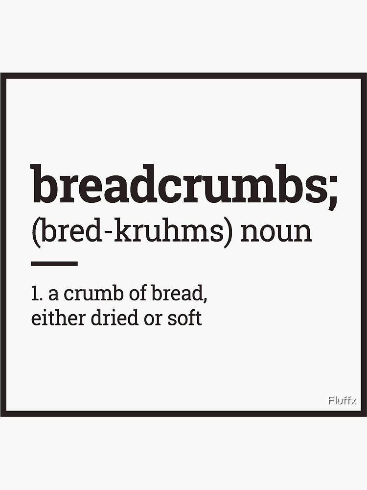 "Breadcrumbs - Kitchen Label Pantry Label" Sticker for Sale by Fluffx ...